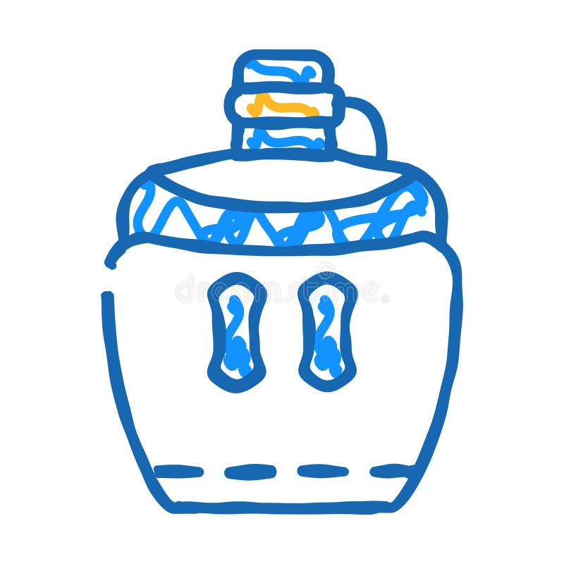 Flask Drink Icon Doodle Illustration Stock Vector - Illustration of ...