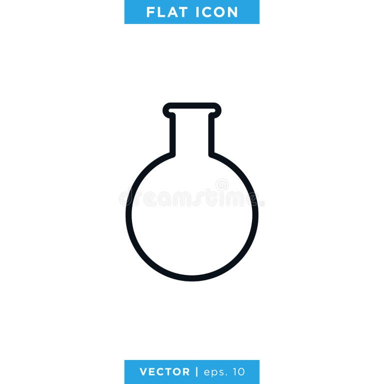 Flask Erlenmeyer Icon Vector Design Template. Lab Equipment Sign ...