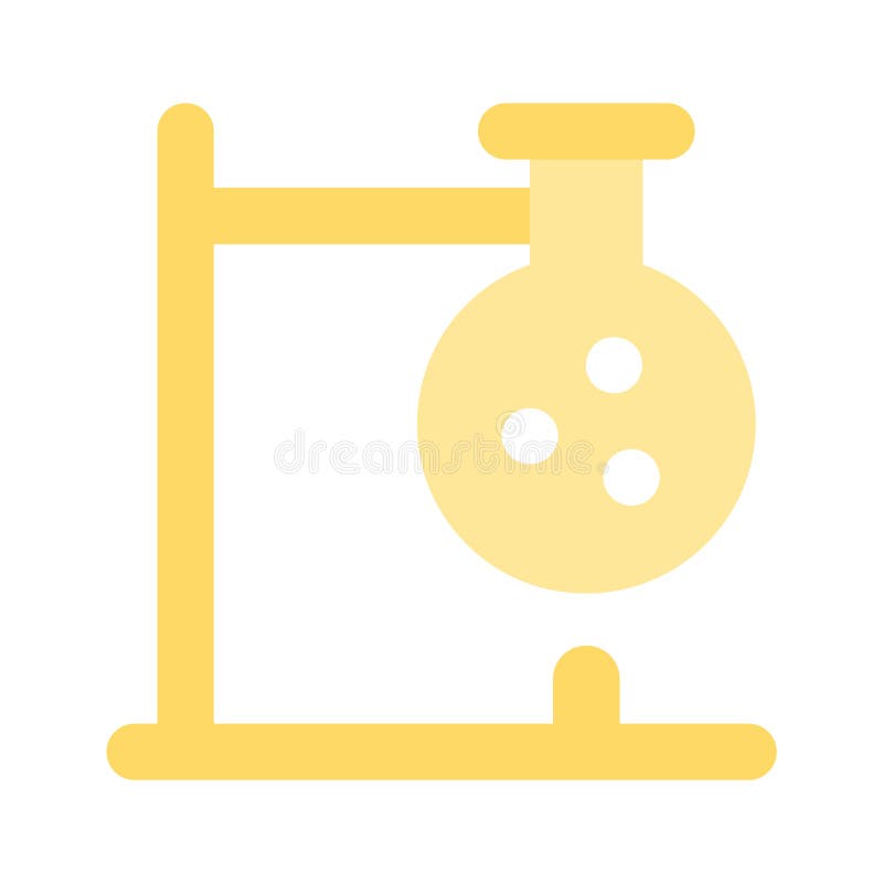 Flask on Fire Flame, Concept Icon of Laboratory Experiment Stock Vector ...