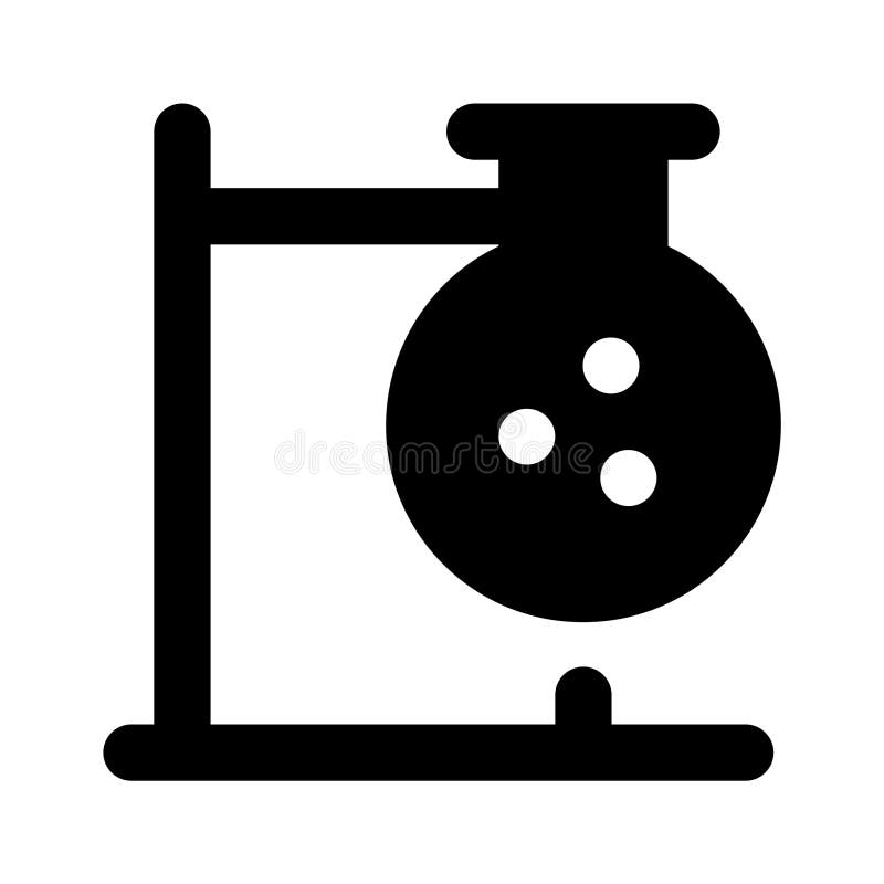 Flask on Fire Flame, Concept Icon of Laboratory Experiment Stock Vector ...