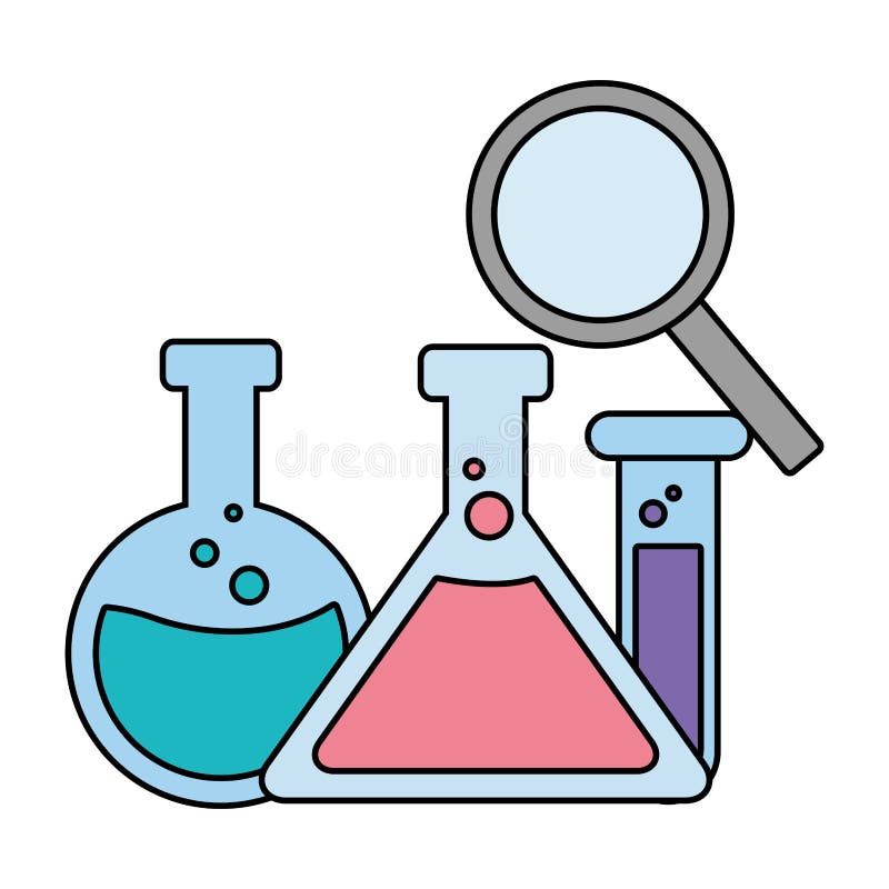 Science Magnifying Glass Report Stock Vector - Illustration of icon ...