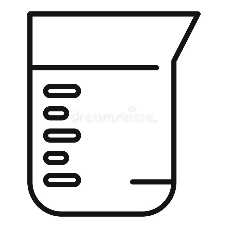 Flask Health Molecule Icon Outline Vector. Experiment Pot Stock Vector ...