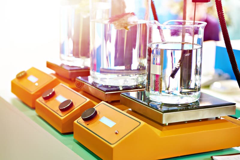 Flask Heaters Chemical Laboratory Stock Image - Image of heater, sample ...