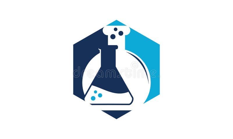 Flask Hexagon Logo Design Template Stock Vector - Illustration of logo ...