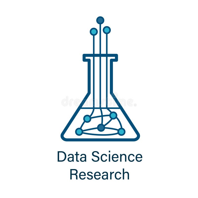 Flask Icon with Ai Neural Network Inside Stock Vector - Illustration of ...