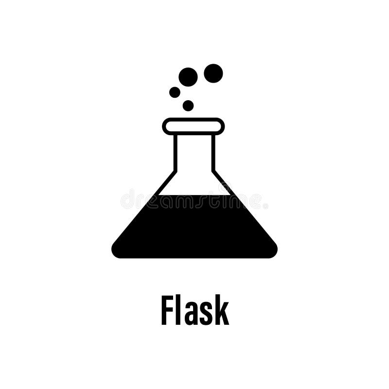 Flask, Icon. Element of Bio Engineering Illustration. Thin Line Icon ...