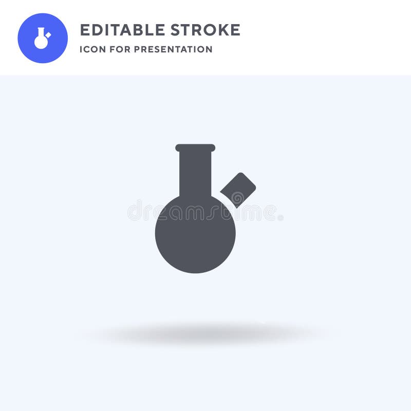 Flask Icon Vector, Filled Flat Sign, Solid Pictogram Isolated on White ...