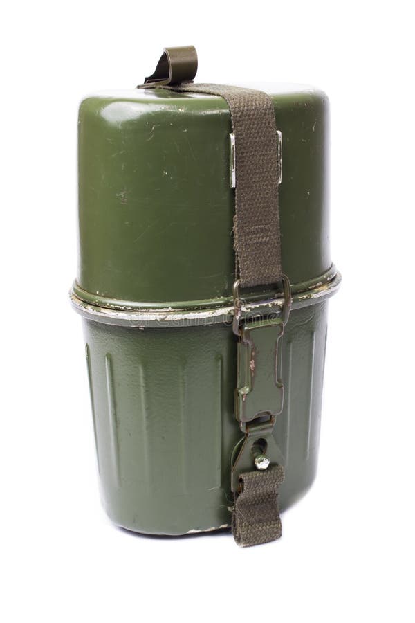 Soviet Army Flask on a White Background Stock Image - Image of union ...