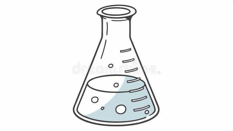 Flask Laboratory Beaker, Science and Chemical Experiment Vector Design ...