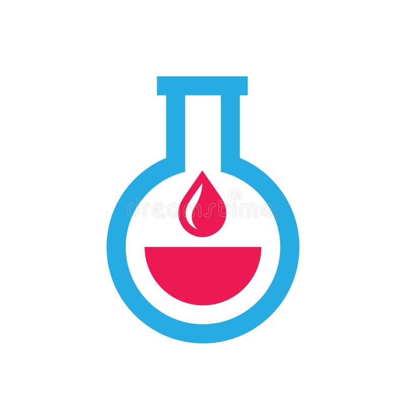 Flask Laboratory Glass Icon Flat Design. Test Tube Icon Stock Vector ...