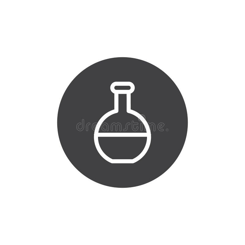Flask with Liquid Icon Vector Stock Vector - Illustration of chemical ...