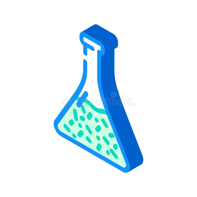 Flask with Liquid Isometric Icon Vector Illustration Stock Illustration ...