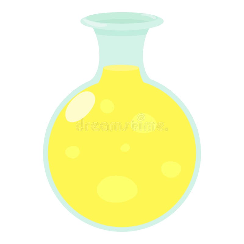 Flask of Luminous Liquid Icon, Cartoon Style Stock Vector ...