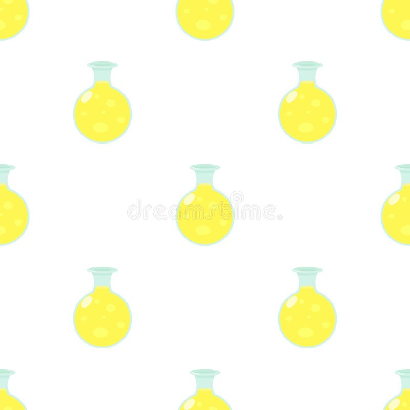 Flask of Luminous Liquid Pattern Seamless Vector Stock Vector ...