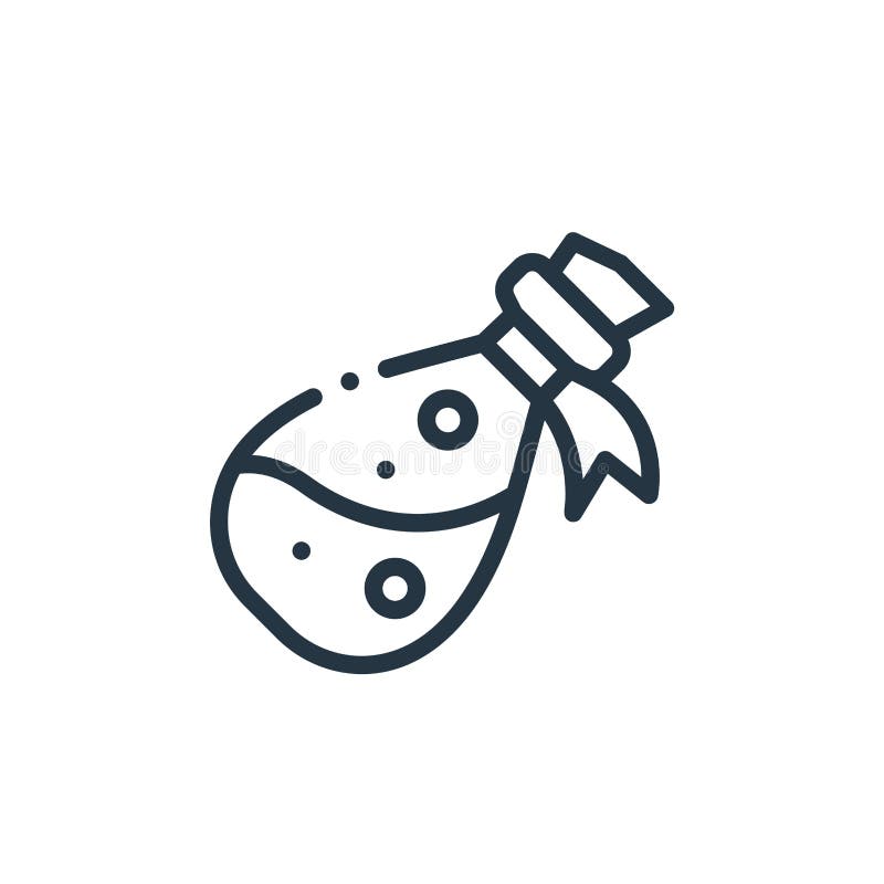 Flask Vector Icon Isolated on White Background. Outline, Thin Line ...