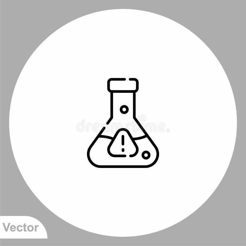 Flask Vector Icon Sign Symbol Stock Vector - Illustration of container ...