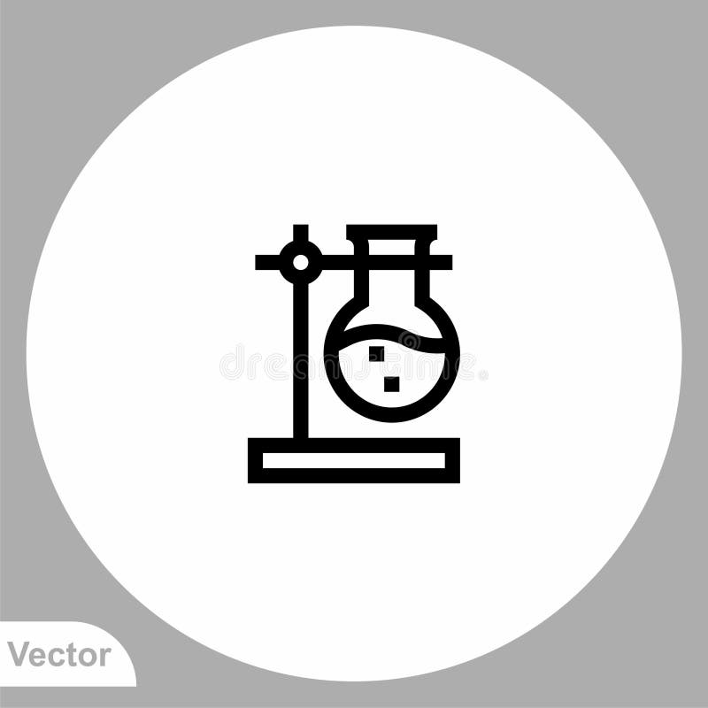 Flask Vector Icon Sign Symbol Stock Vector - Illustration of container ...