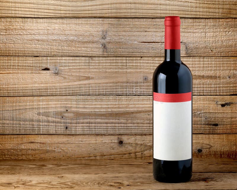 Flaska Av Vin Och Tomt Papper Arkivfoto - Bild av bär, kork: 48640178
