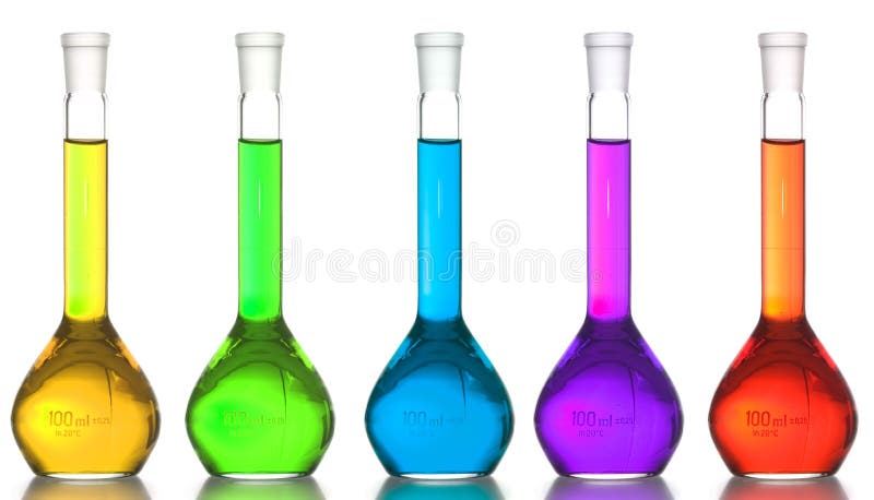 Flasks stock image. Image of scientific, laboratory, bright - 8297233