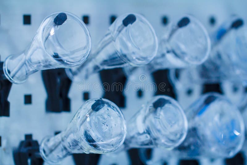Flasks Hang stock image. Image of glass, drinkware, science - 41523191