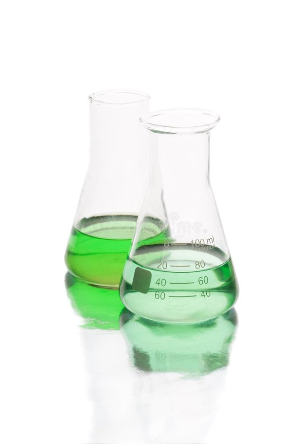 Flasks Isolated on White Background Stock Image - Image of glass ...