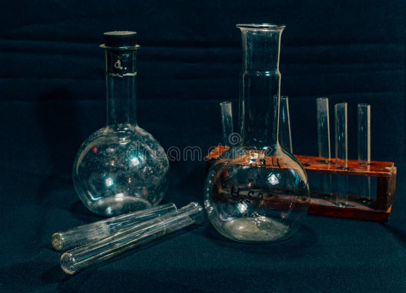 Flasks, Test Tubes in Chemical Laboratory Stock Photo - Image of ...