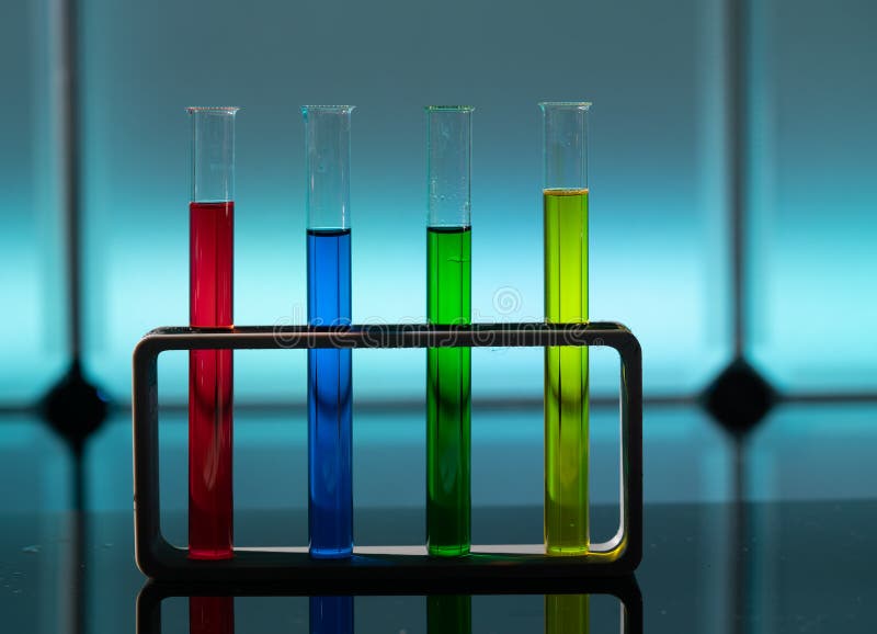 Flasks and Test Tubes in a Chemistry Lab Stock Image - Image of ...