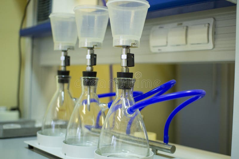 Flasks and Test Tubes in the Laboratory.Concepts of Scientific Research ...