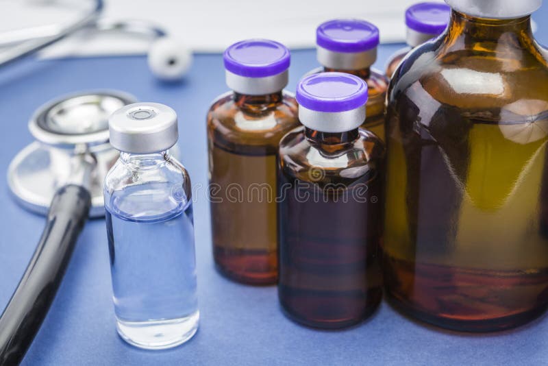 Flasks Vacuum in Scientific Laboratory Stock Image - Image of analyzing ...