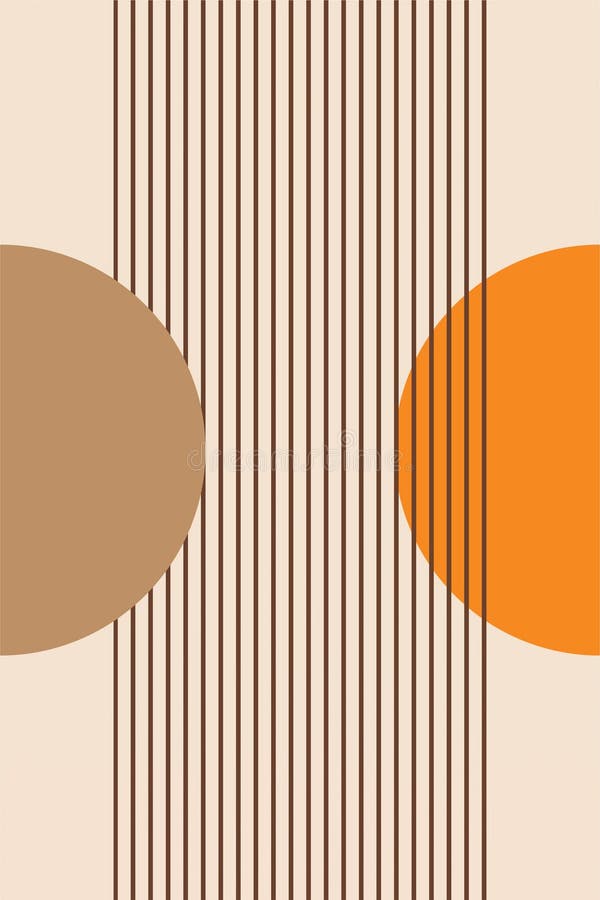 Flat Abstract Boho Geometric Background. Abstract Boho Art Poster Stock ...