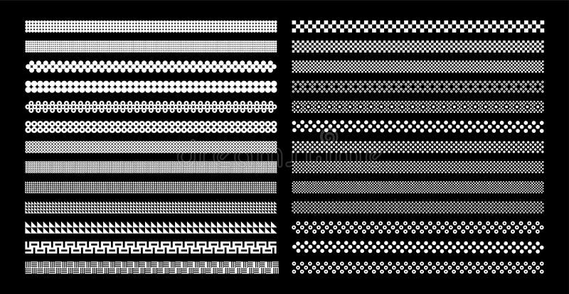 Flat Abstract Shape Divider Border Design Set Stock Vector ...