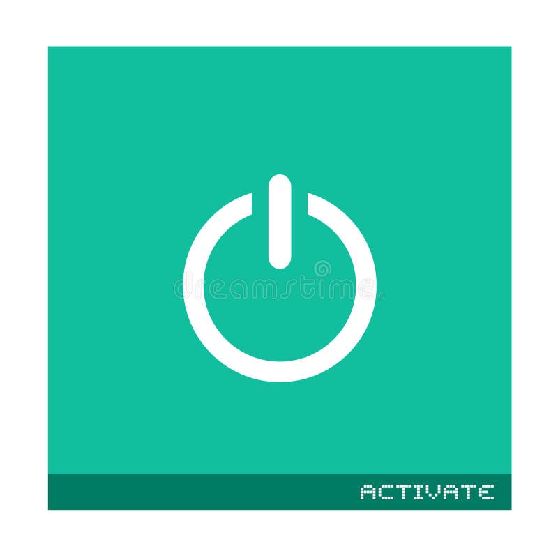 Flat activate icon stock vector. Illustration of internet - 139348478