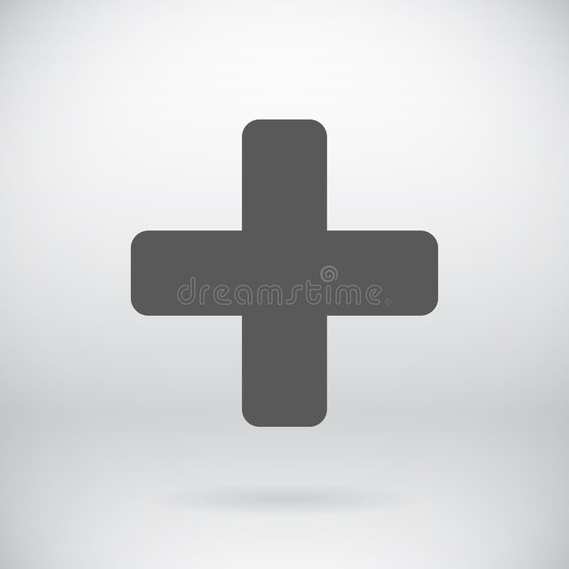 Flat Add Sign Vector Plus Symbol Background Stock Vector - Illustration ...