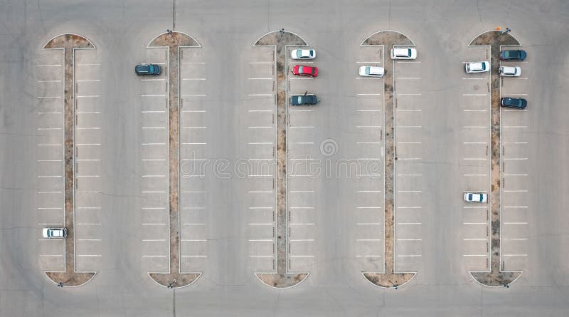 Flat Aerial Top View from Drone To Car Parking Stock Image - Image of ...