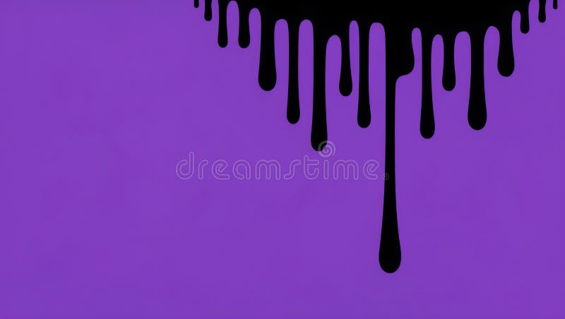 Flat Aesthetic Linear Dripping Black Paint on Purple B Ai Generated ...