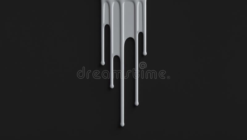 Flat Aesthetic Linear Dripping Grey Paint on Black Bac Ai Generated ...