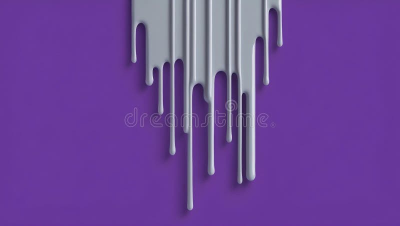 Flat Aesthetic Linear Dripping Grey Paint on Purple Ba Ai Generated ...