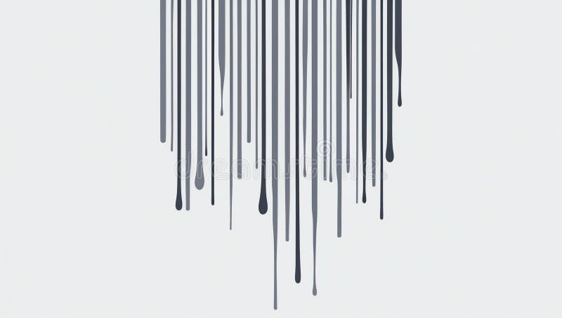 Flat Aesthetic Linear Dripping Grey Paint on White Bac Ai Generated ...
