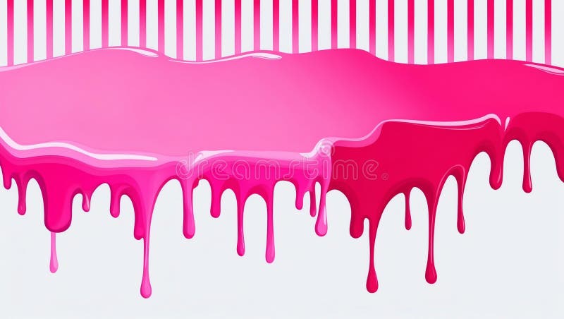 Flat Aesthetic Linear Dripping Pink Paint on White Bac Ai Generated ...