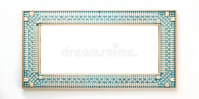 Flat Ai Driven Algorithmic Border Frame Concept As A Minimalistic Border Frame With Algorithmic