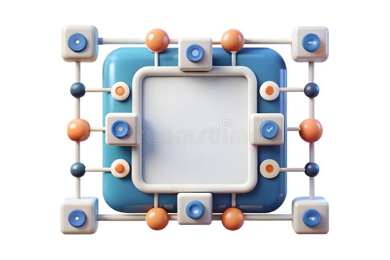 Flat Ai Driven Algorithmic Border Frame Concept As A Minimalistic Border Frame With Algorithmic
