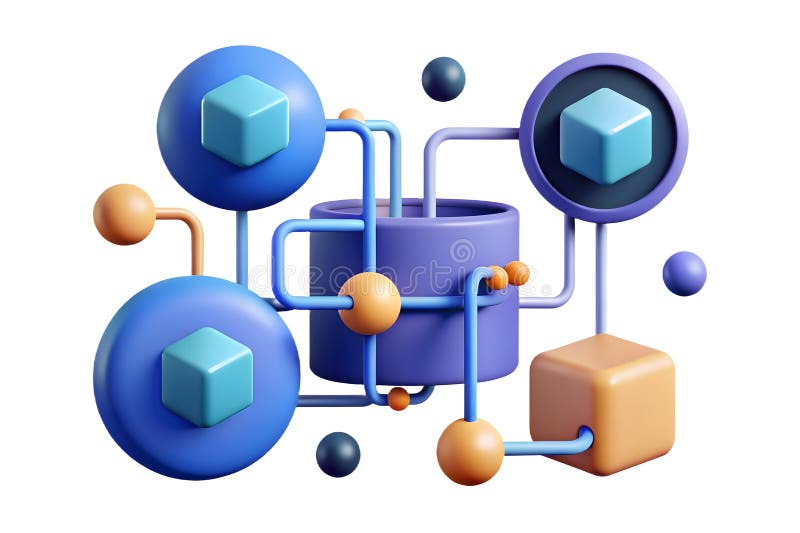 Flat Ai Driven Data Flow Elements Concept As Abstract Elements Featuring Dynamic Data Streams