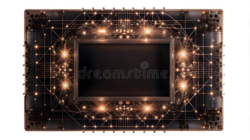 Flat Ai Driven Quantum Computing Frame Concept As A Minimalistic Border Frame With Quantum