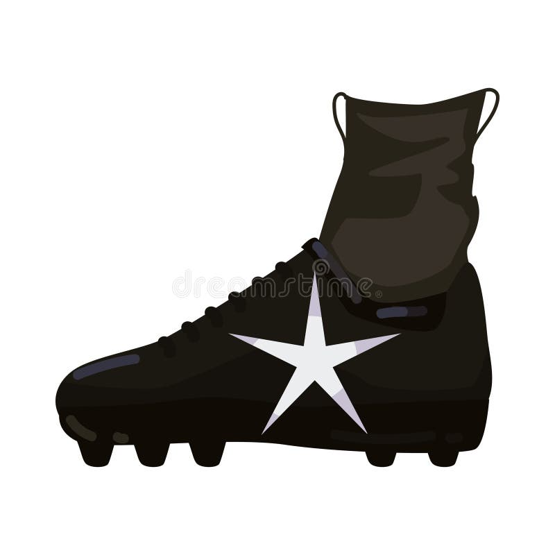 Flat American Football Boot Stock Vector - Illustration of accessory ...