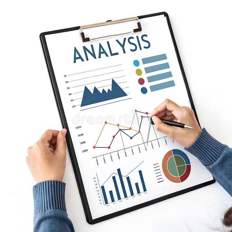 "Analysis Chart Icon Illustration Isolated on White Background Stock ...