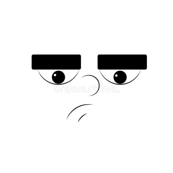 Flat Angry Expression Emote Avatar Stock Vector - Illustration of ...