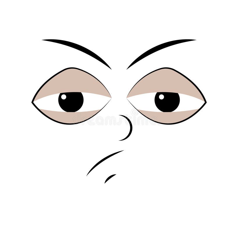 Flat Angry Expression Emote Avatar Stock Vector - Illustration of flat ...