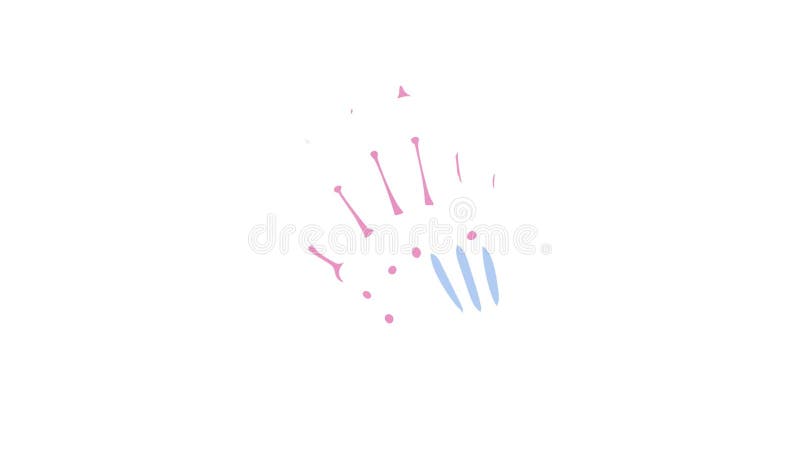 Stylized Hand Skeleton with Line Art on White Background Stock Video ...