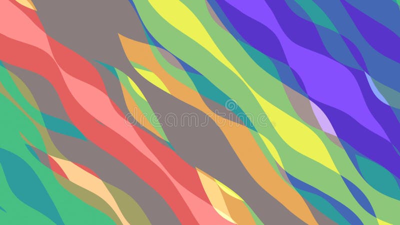 Flat Animation with Stripe Wave Stock Footage - Video of flow, cloth ...