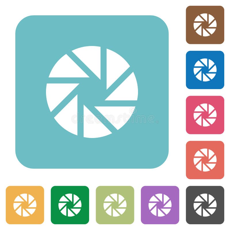 Flat aperture icons stock illustration. Illustration of brown - 186303863